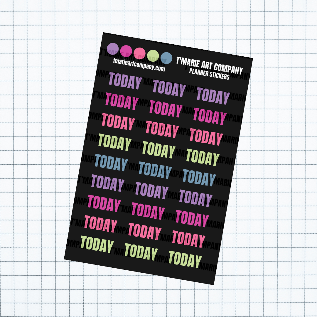 TODAY - BOSSY COLLECTION - PLANNER STICKERS – T’Marie Art Company