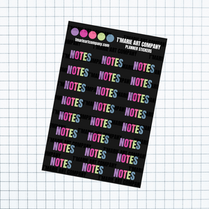 NOTES - BOSSY COLLECTION - PLANNER STICKERS